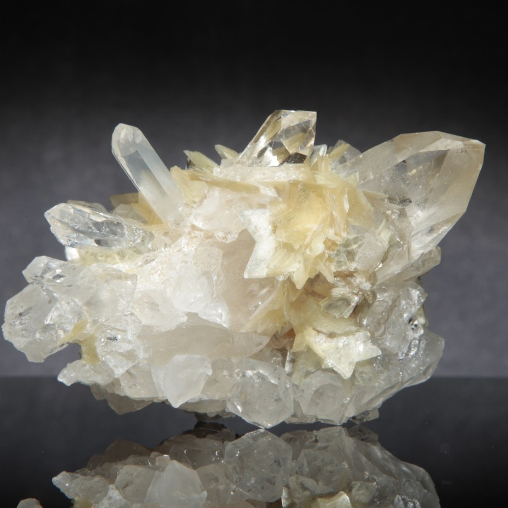 Muscovite on Albite 2 1/2" x 1 1/2" - Celestial Earth Minerals