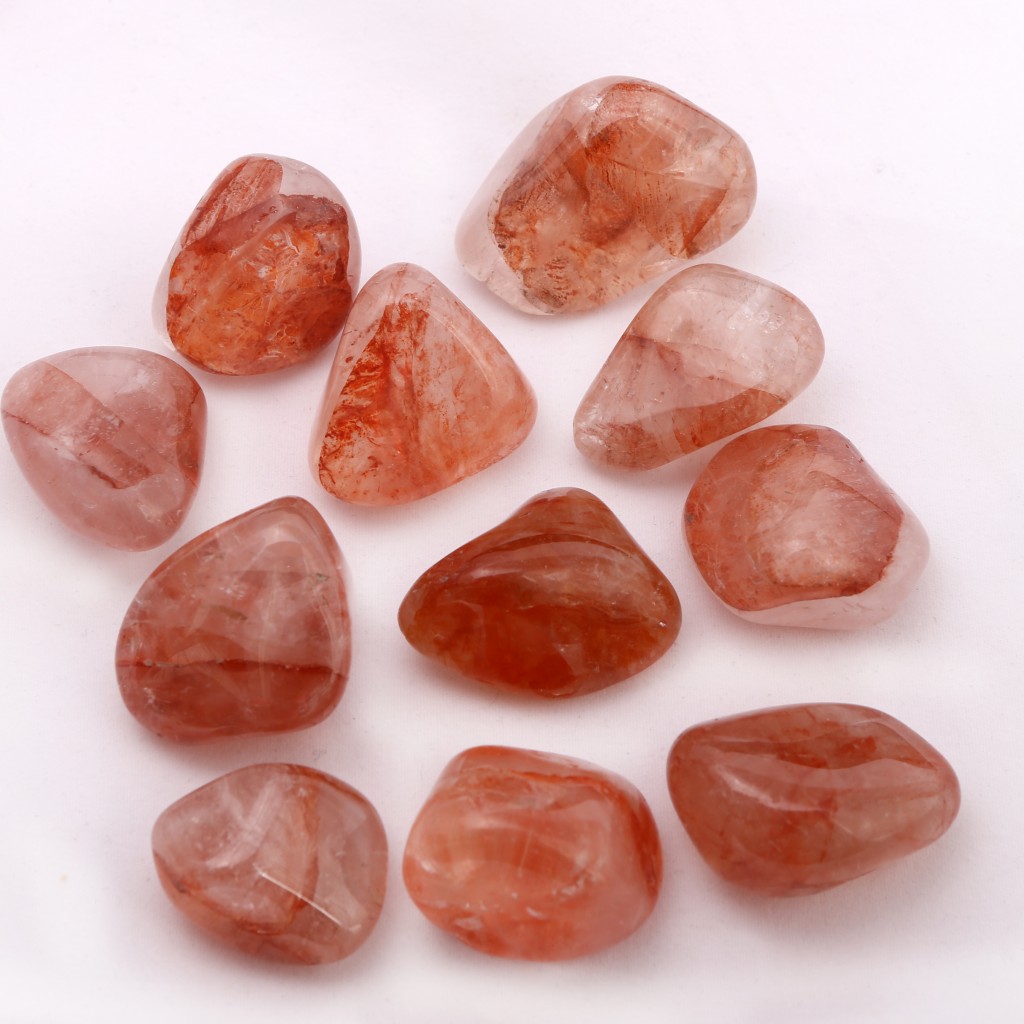 ORANGE HEMATOID QUARTZ .75" x 1" - Celestial Earth Minerals