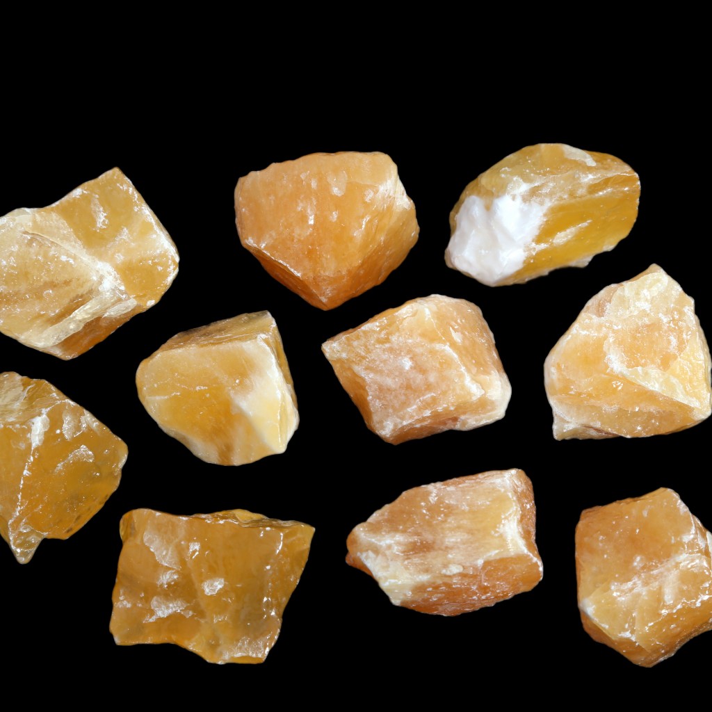 Calcite Orange Rough Specimen - Celestial Earth Minerals