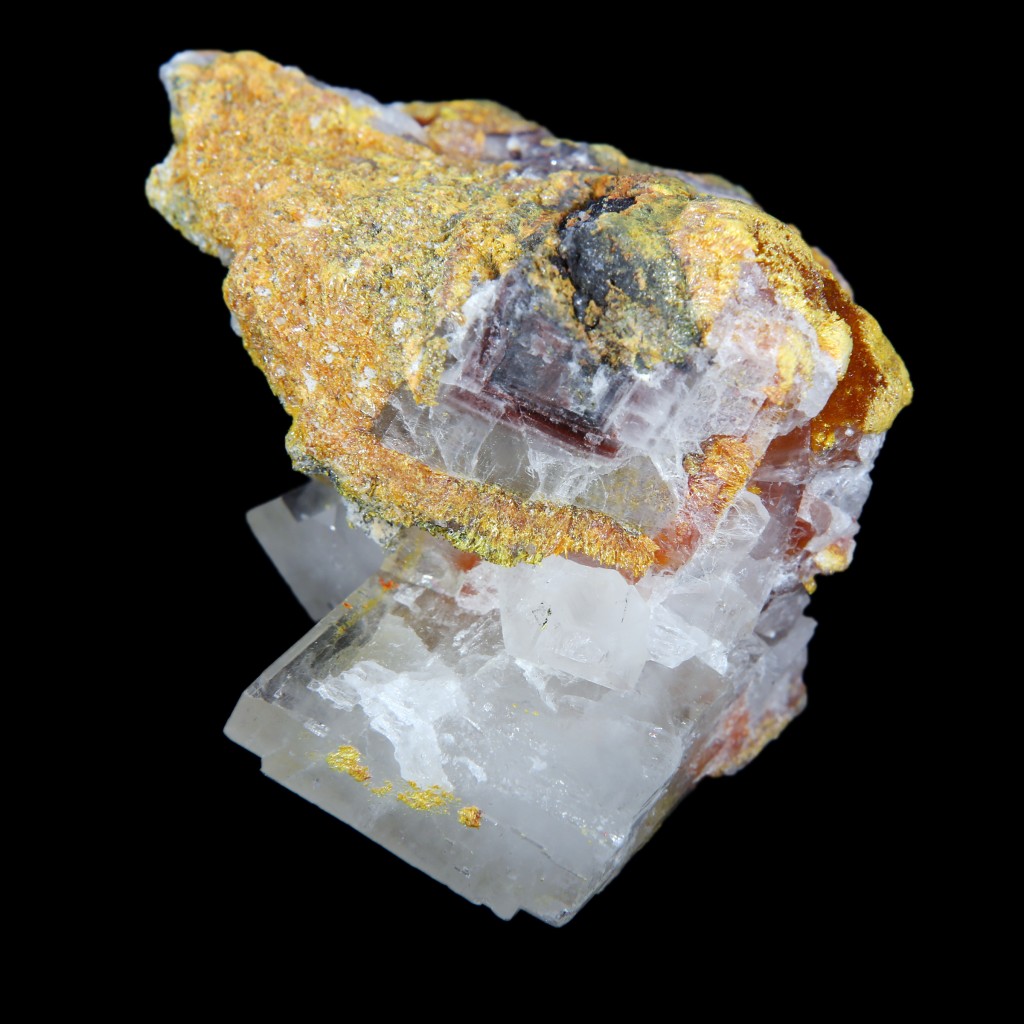 Realgar with Barite Crystal Mineral Specimen - Celestial Earth Minerals