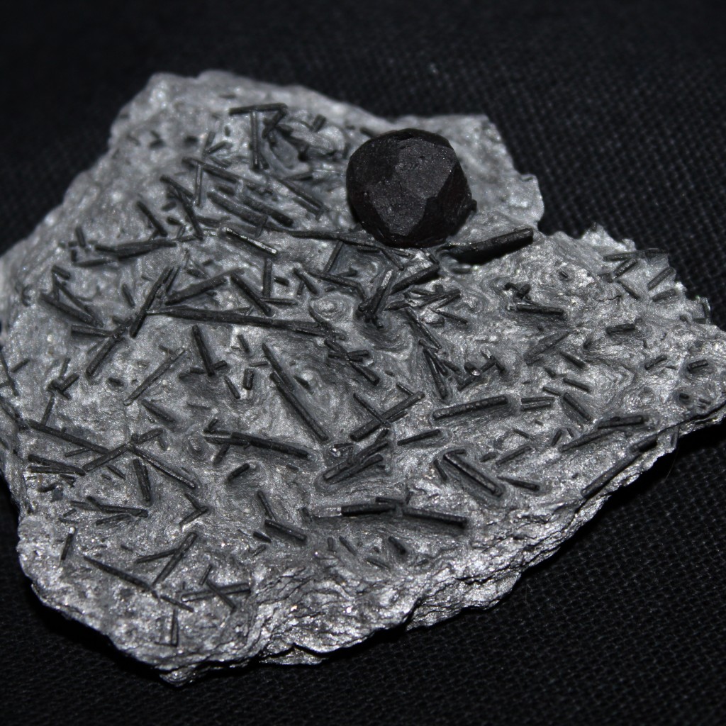 Garnet in Graphite Mineral Specimen - Celestial Earth Minerals